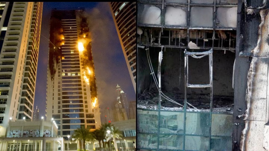 Dubai giant skyscraper engulfed in flames hours before entrance of 2016