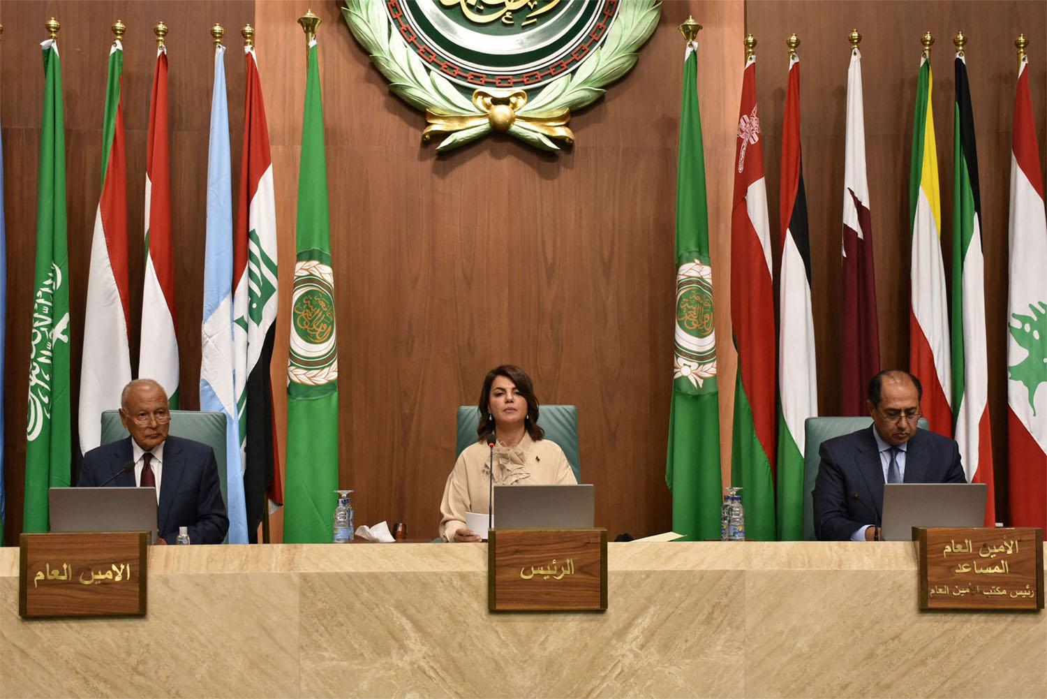 Egypt's delegation exits the meeting of the Arab League against Libya FM